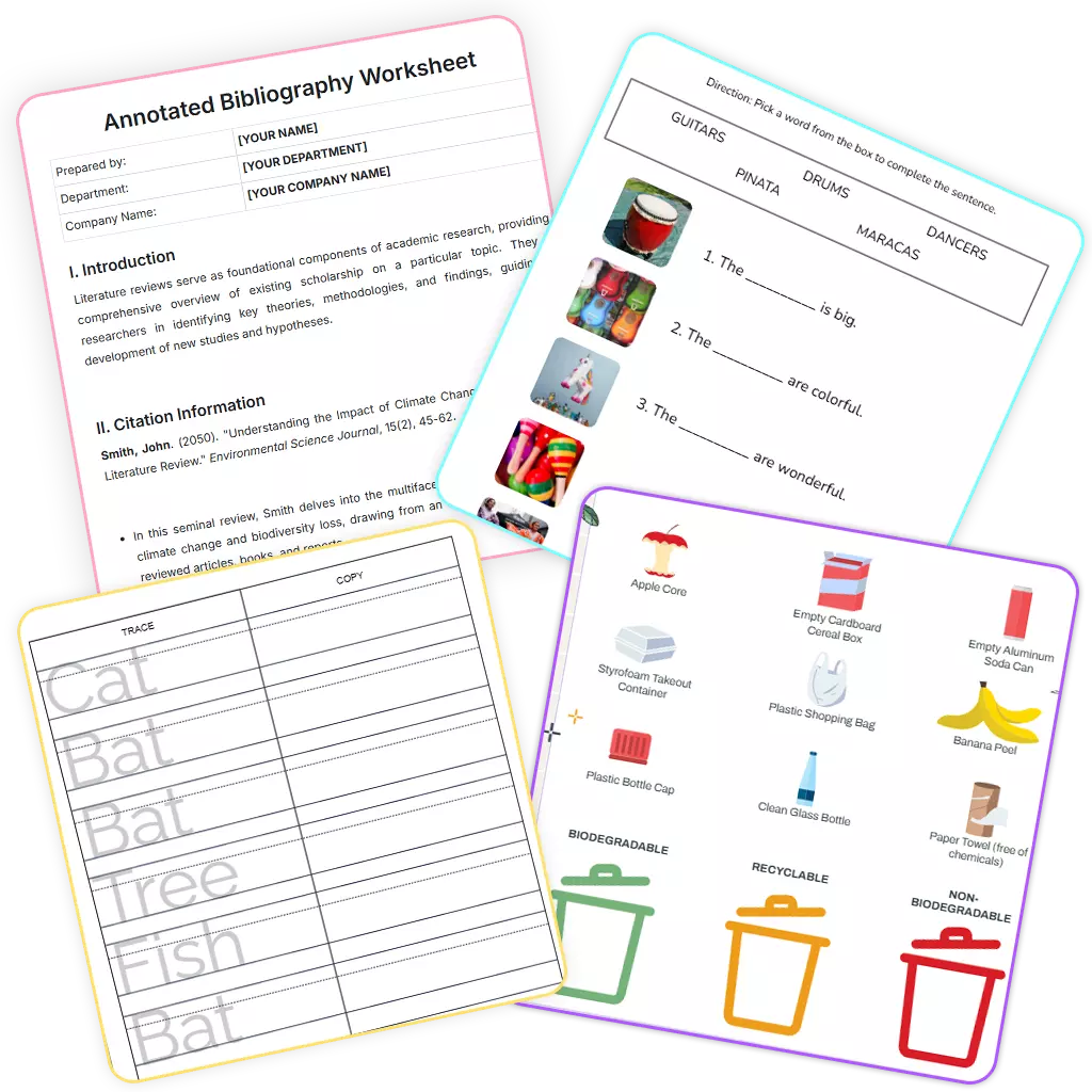 Free AI Worksheet Generator: Make Custom Worksheets Easily